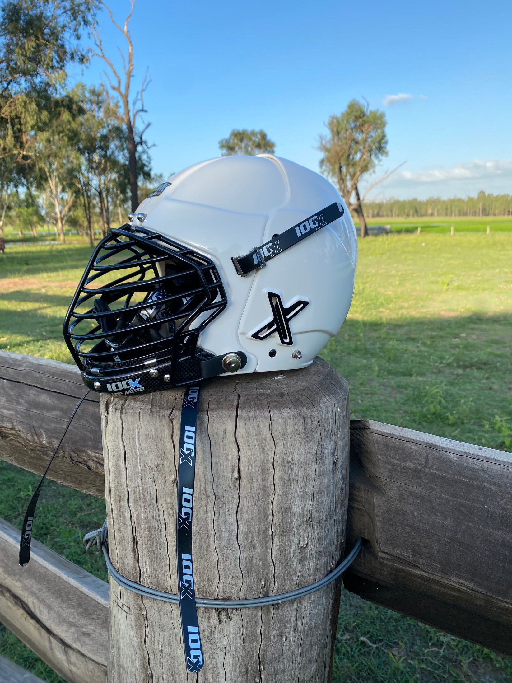 White 100X Helmet – Back to Roots Rodeo Co.